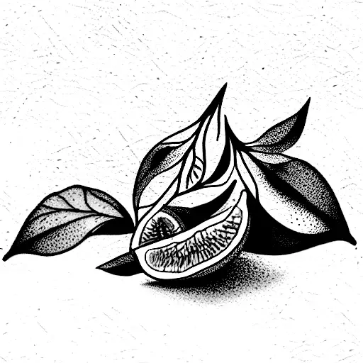Minimalist "Fig Branches" Tattoo Idea - BlackInk AI