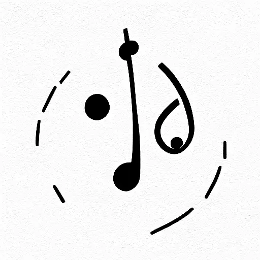 Minimalist ""Bass Clef"" Tattoo - BlackInk AI