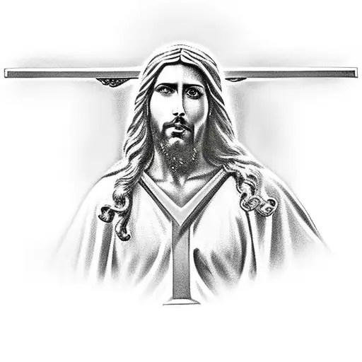 Jesus Christ Carrying The Cross Tattoo