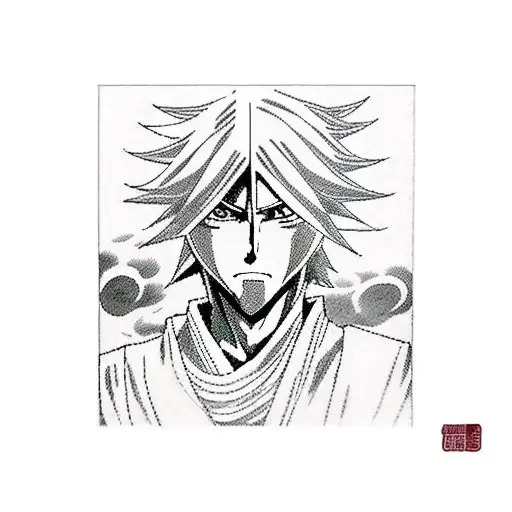 Byakuya Kuchiki Bankai From Bleach Anime Temporary Tattoo - BlackInk AI