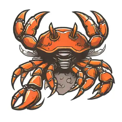 Neo-Traditional "Rocket Crab" Tattoo - BlackInk AI