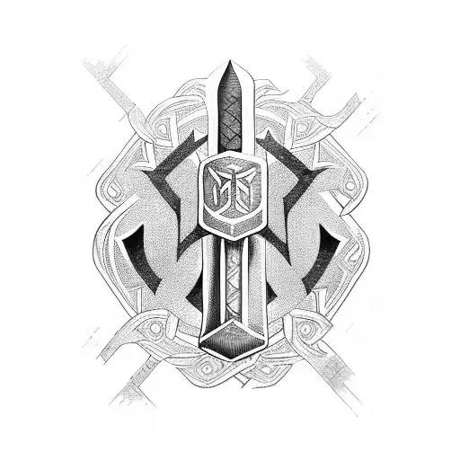 Mjolnir Rune Tattoo