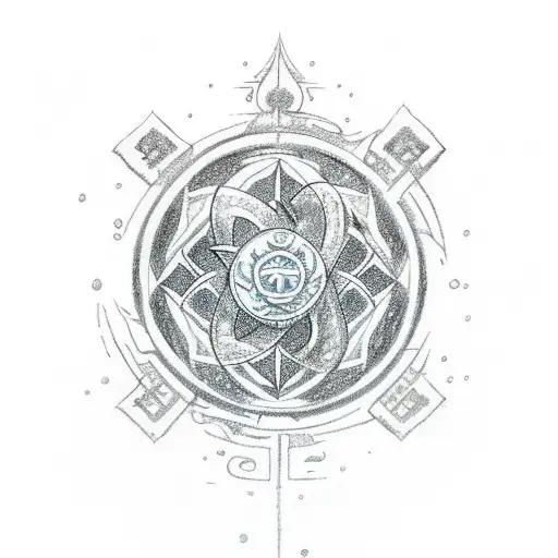 Sketch "Water Tribe Symbol From Avatar The Last..." Tattoo - BlackInk AI