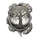 Erd Tree, Malenia, Elden Ring, Runes Temporary Tattoo - BlackInk AI
