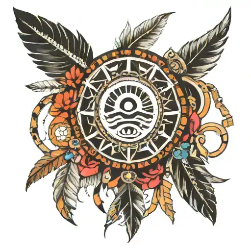 Aztec Yin Yang Tattoos