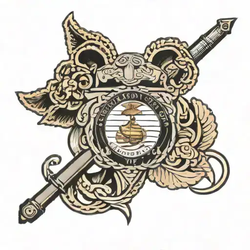 1103+ Marine Corps Tattoo Ideas - BlackInk AI