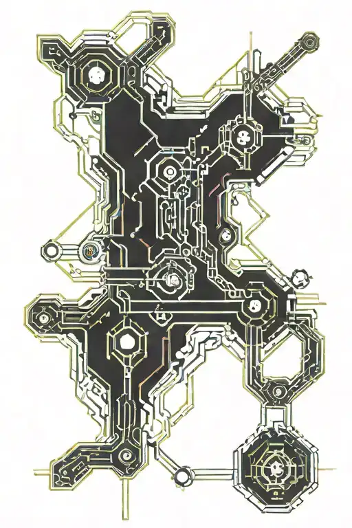 Cyber Sigilism "Chain And Line And Cyber Sigilism And..." Tattoo ...