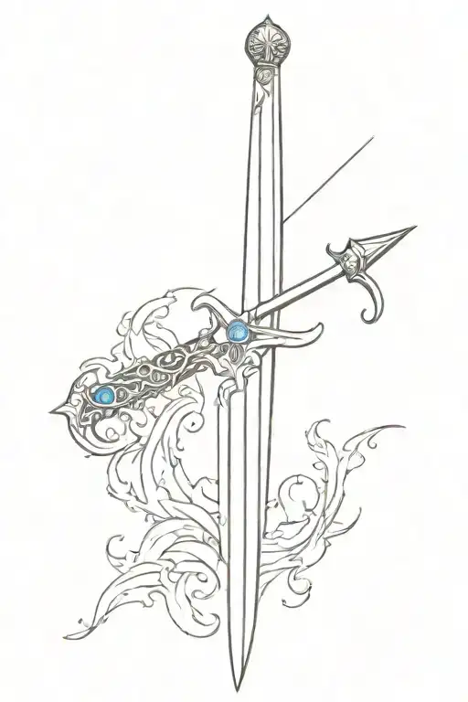 Excalibur Sword Drawing