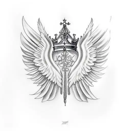 Angel Crown Tattoos