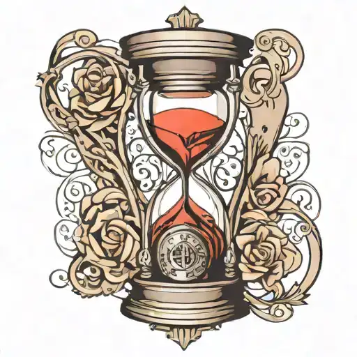 Neo-Traditional "Infinity Symbol Hourglass Tattoo" Tattoo - BlackInk AI