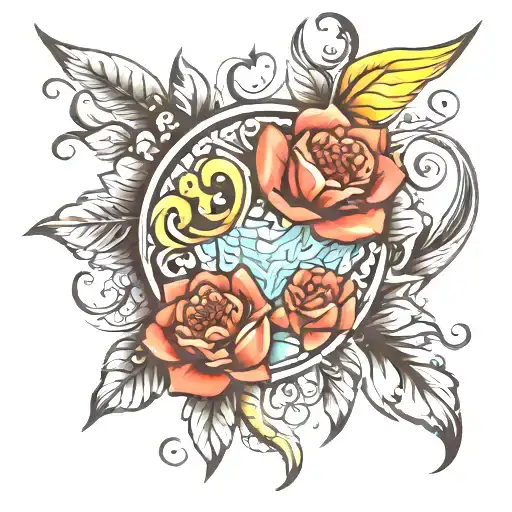 Neo-Traditional "Merced" Tattoo - BlackInk AI