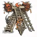 Neo-Traditional "Chaos Is A Ladder" Tattoo - BlackInk AI