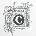 Watercolor "Scrabble Tile With The Letter "C."..." Tattoo - BlackInk AI