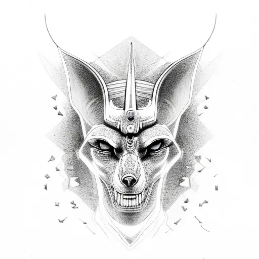 Anubis Tattoo Drawing
