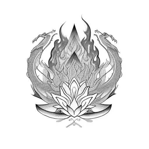 Lotus Flower Fire Tattoo | Best Flower Site