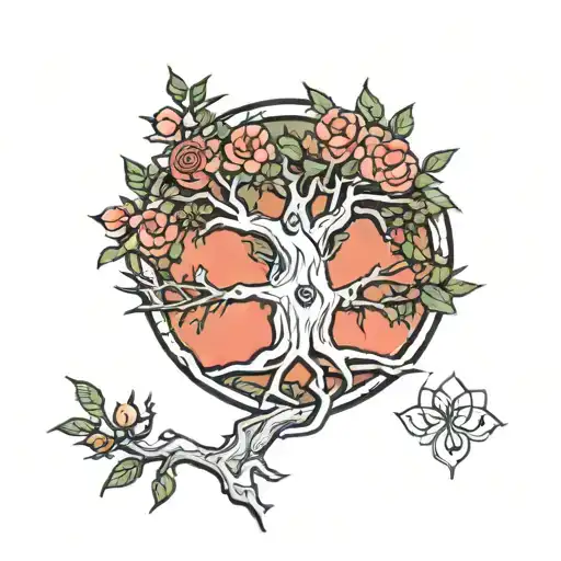 Neo-Traditional "Xxxtentacion Tree Tattoo With Malta" Tattoo Idea ...