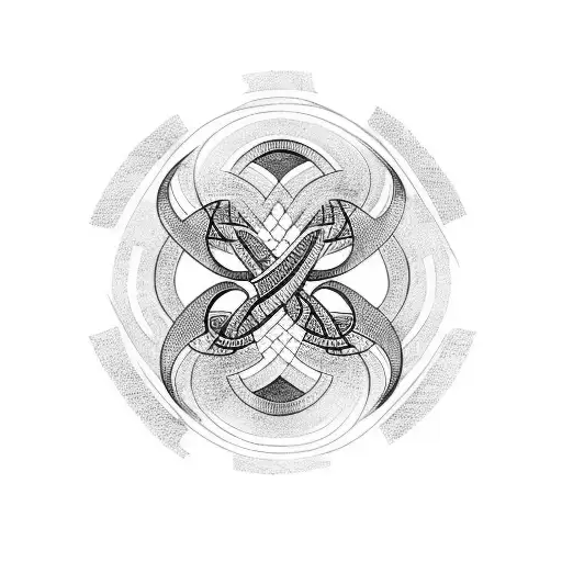 Tribal "Infinity Symbol" Tattoo Idea - BlackInk AI