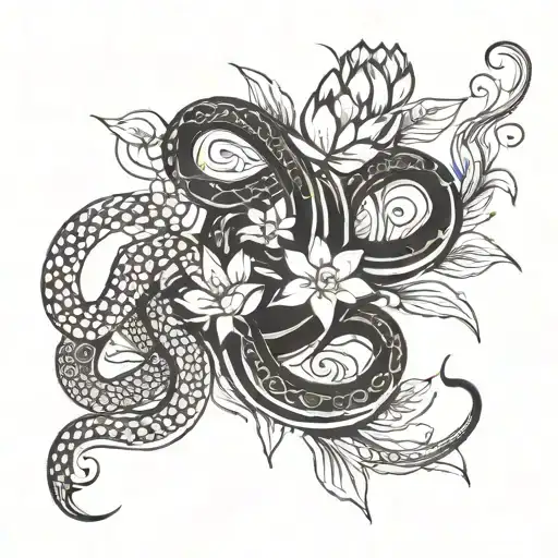 483+ Snake And Lotus Tattoo Ideas in 2025 - BlackInk AI