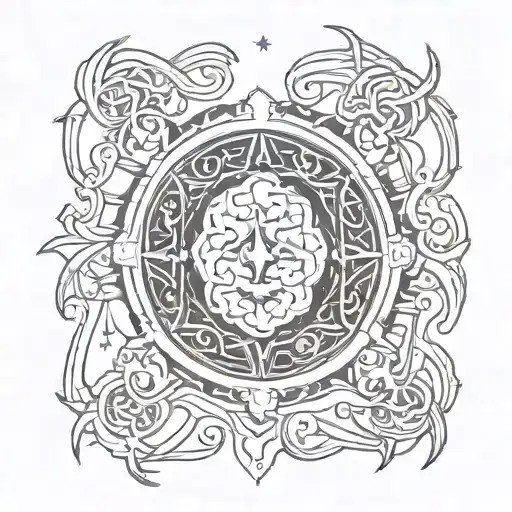 Sleep Token Band Logo Temporary Tattoo - BlackInk AI