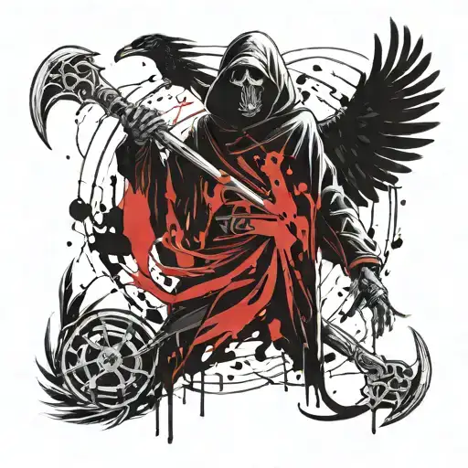 Scythe Tattoo Design Ideas - BlackInk AI
