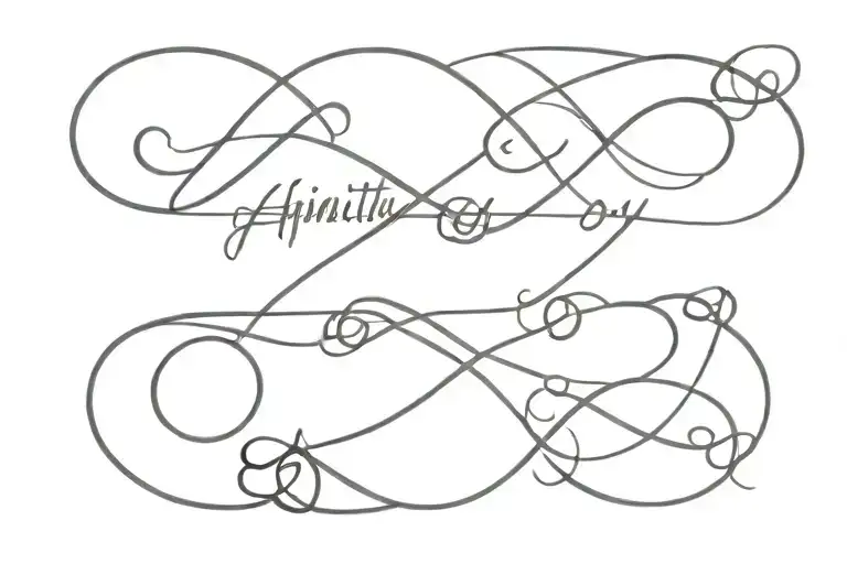Minimalist "Infinity Symbol With Names" Tattoo Idea - BlackInk AI