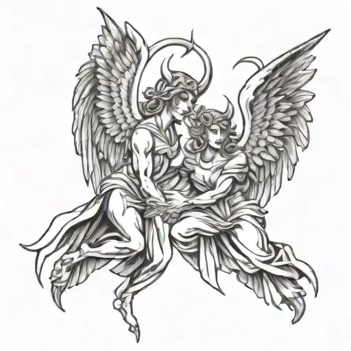 62+ Angel Vs Devil Tattoo Ideas in 2025 - BlackInk AI