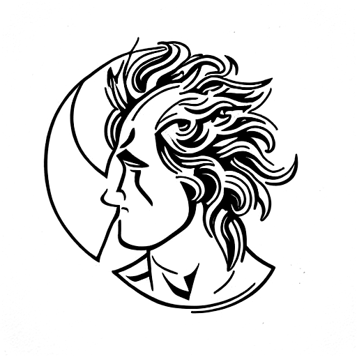 Proteus Greek God Temporary Tattoo - BlackInk AI