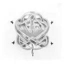 Blackwork "A Weed Leaf Intertwined With Viking..." Tattoo - BlackInk AI