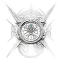 Realism "Chronos Kairos Aion Gods" Tattoo - BlackInk AI