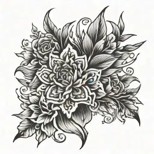 Neo-Traditional "Graphite" Tattoo - BlackInk AI