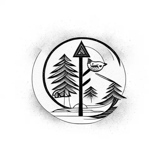 Geometric "A Traditional Style Tattoo Of The Sleep..." Tattoo Idea ...