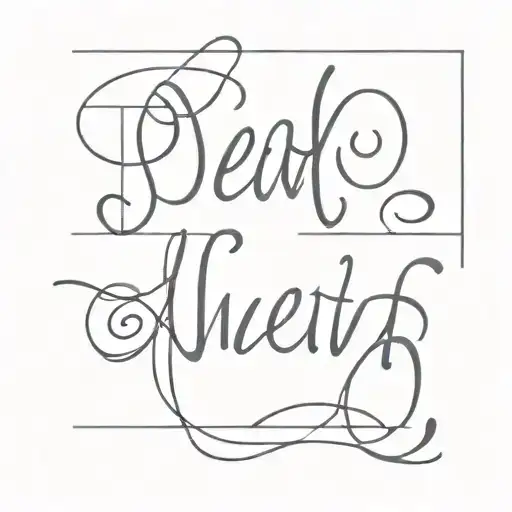 Pearl With Mmd Handwritten Cursive Font Temporary Tattoo - BlackInk AI