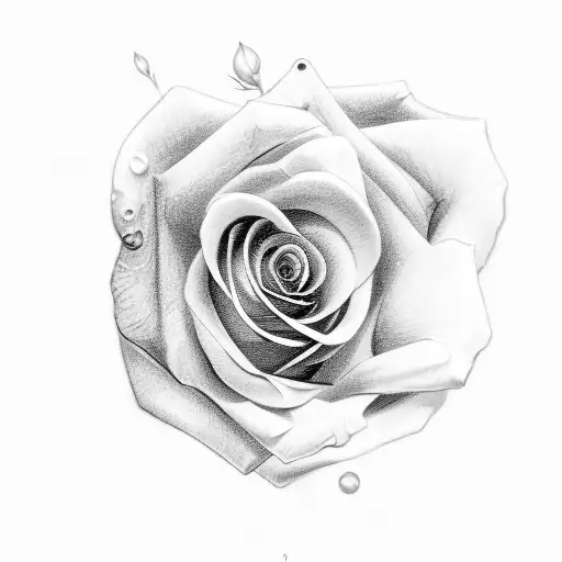 Rose With The Name Maddison Temporary Tattoo - BlackInk AI