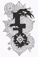 Cyber Sigilism "Symbols. Breaking Bad. Dragon Ball Z" Tattoo - BlackInk AI