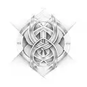 Dotwork "Infinity Symbol With Letters "S" And..." Tattoo - BlackInk AI