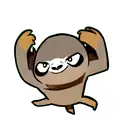 Anime "Badass Sloth" Tattoo - BlackInk AI