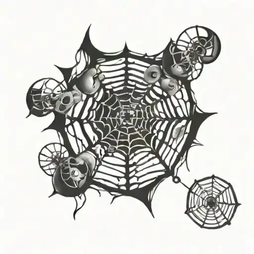 Neo-Traditional "Spider Web" Tattoo - BlackInk AI