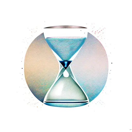Hourglass Temporary Tattoo - BlackInk AI