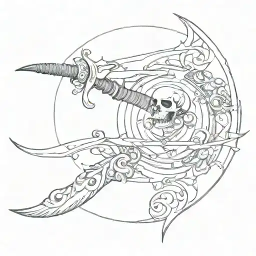 Scythe Tattoo Design Ideas - BlackInk AI