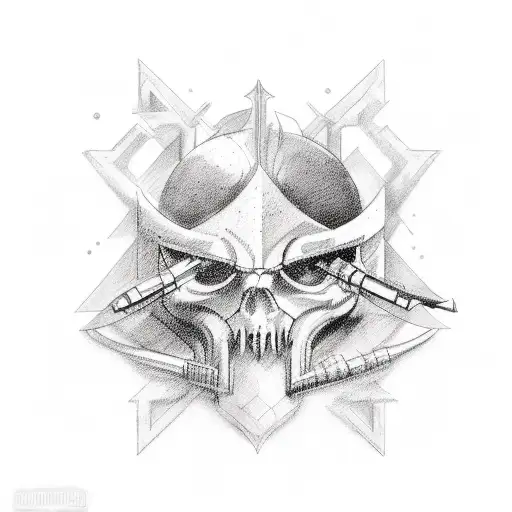 Combine Elements Of Sleep Token And... Temporary Tattoo - BlackInk AI