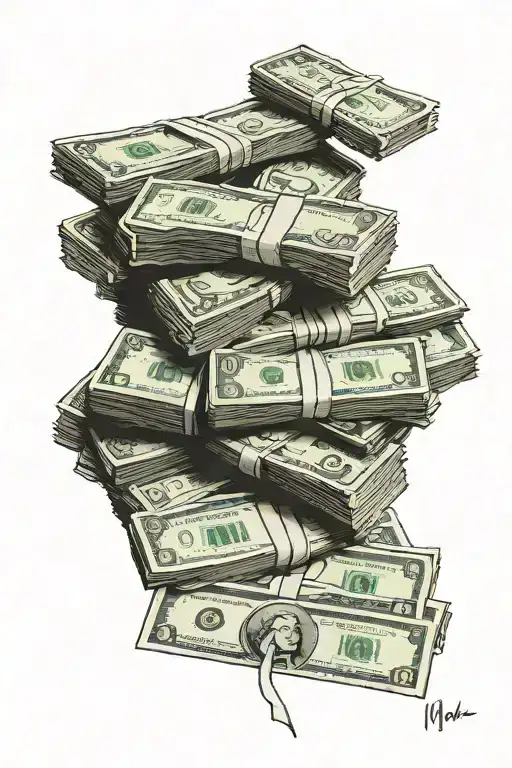 Stack Of Money Tattoo