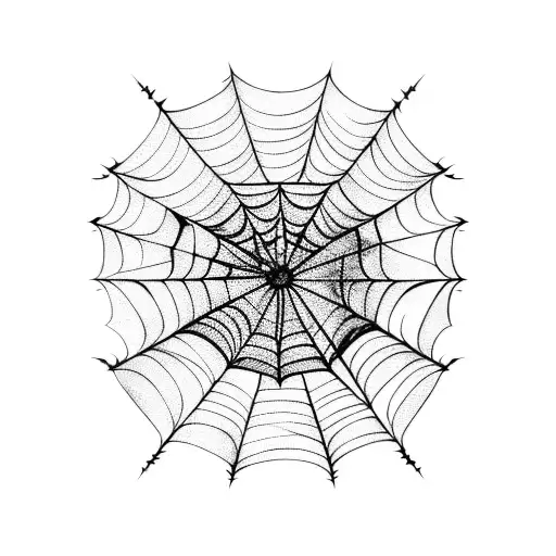 Blackwork "Spider Web" Tattoo - BlackInk AI