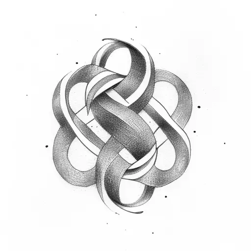 Dotwork "Infinity Symbol With Names" Tattoo - BlackInk AI