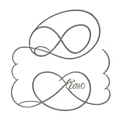 Minimalist "Infinity Symbol With Names" Tattoo - BlackInk AI