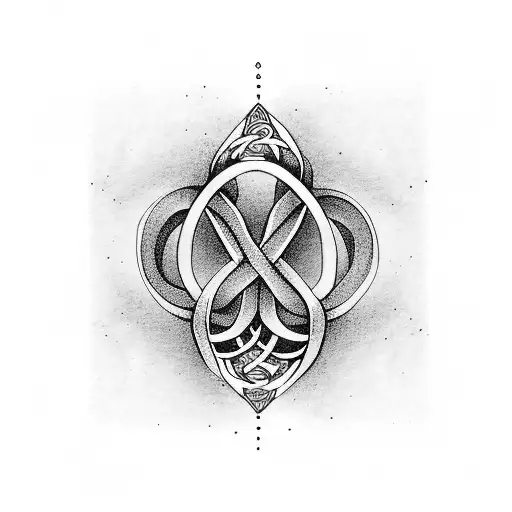 Dotwork "Infinity Symbol Symbolises My Favourite..." Tattoo - BlackInk AI