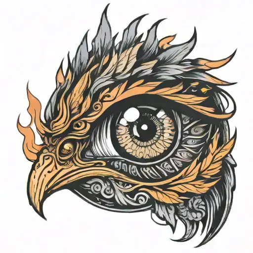 Phoenix Eye Tattoos Mystic Woman Face With Gold Ornamental Tattoo And