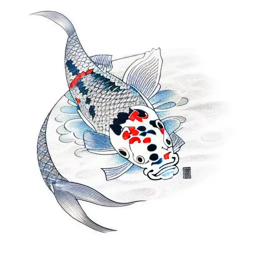 Japanese "Koi Fish With Geisha Sleeve Tattoo" Tattoo - BlackInk AI