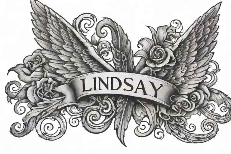 Lindsay Name Design Cool Tattoo
