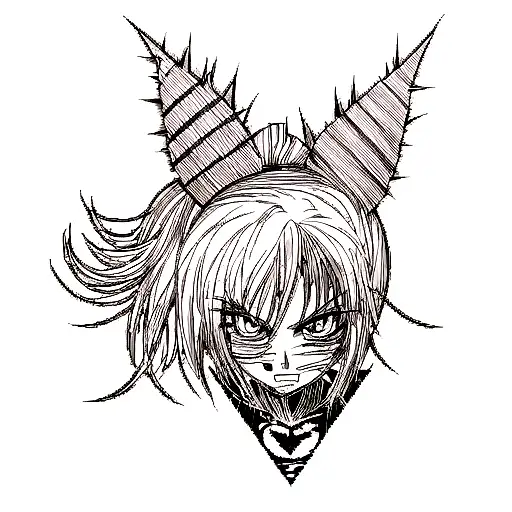 Anime "Barbed Wire" Tattoo Idea - BlackInk AI