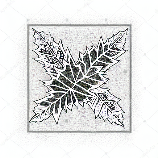 Tribal Maple Leaf Tattoo